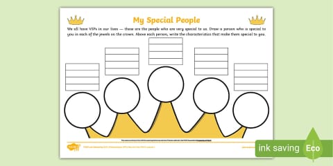 My Special People Wheel Activity Sheet
