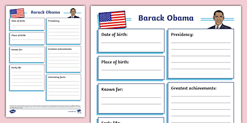 Barack Obama Fast Facts PowerPoint for 3rd-5th Grade