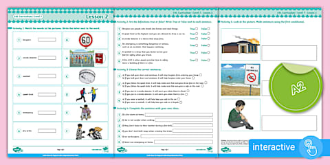 ESL Curriculum Level 7, Lesson 3 Interactive Worksheet