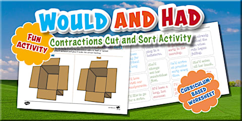 Contractions Crossword (would/will/have/had)