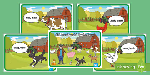 Old MacDonald Had a Farm Picture Flashcards