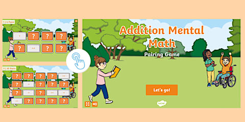 Mental Calculation Addition Press the Button Game