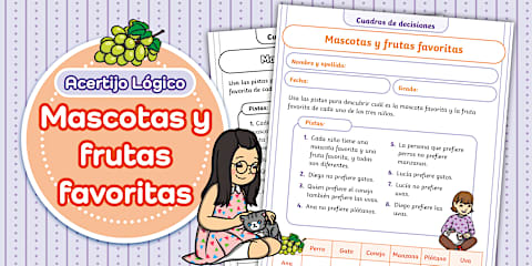 Ficha de actividad: Cuadro de decisiones con dos categorías de mascotas ...