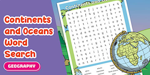 World Map Continent and Ocean Labelling Worksheet