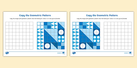 Extend the Geometric Patterns: Activity Sheet