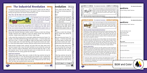 Gilded Age One-Pager for 6th-8th Grade