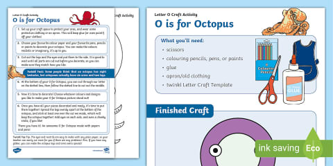 Letter O Craft - O is for Octopus