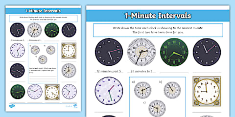 Telling the Time - Exact Minutes Past Lesson Teaching Pack