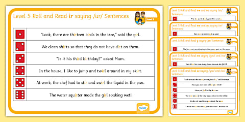 Twinkl Phonics Level 5 Roll and Read Sentences Weeks 1-10