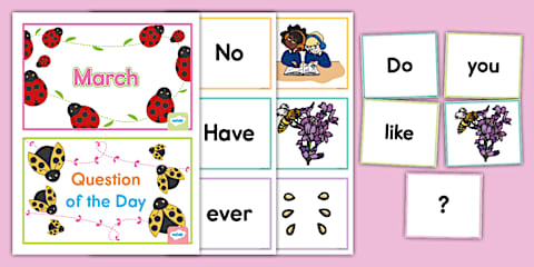 Prekindergarten February Question of the Day Cards
