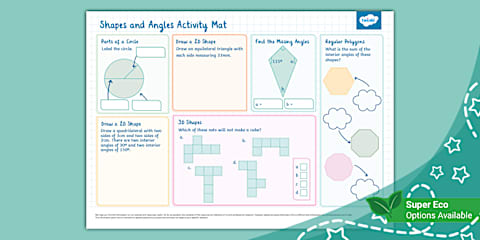 Shapes, Angles and Symmetry Activity Mat (Ages 8 - 9)