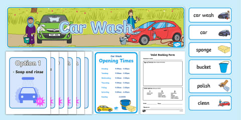 Car Wash Dramatic Play Activity Pack