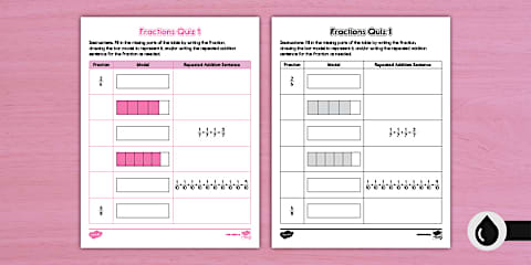 Roll, Draw, and Write Fractions as Sums of Unit Fractions Activity
