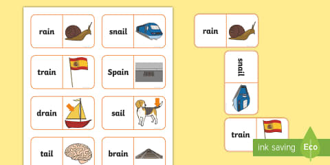 'ai' Sound Spelling List Cards