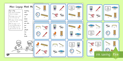 Classroom Objects Labels Te Reo Māori