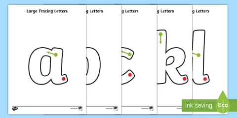 QLD Font Alphabet Tracing Flashcards