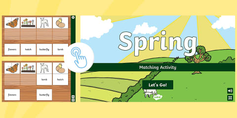 ESL Spring Interactive Matching Activity [Kids, A1-A2]