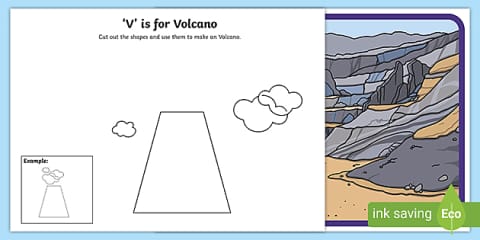 Volcano Cross Section Paper Model