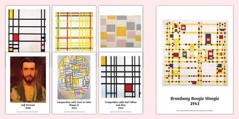 Mondrian-Inspired 2D Shape Templates