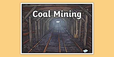 Coal Mining Page Borders