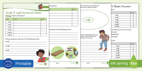 '-ough' Spelling Worksheet