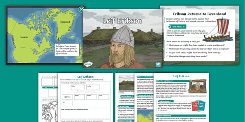 Fourth Grade Leif Erikson Reading Passage Comprehension Worksheet