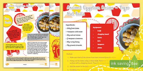 Ancient Egyptian Food and Drink Activity Pack