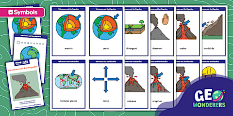 Geo Wonderers LKS2: Volcanoes and Earthquakes Enlarged Volcano Cross ...