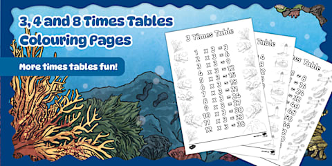 3 Times Table Multiplication and Division Facts Find and Sink Game