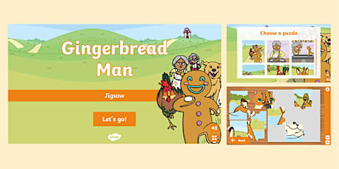 The Gingerbread Man Interactive Matching Activity