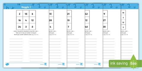 'Noggle' Maths Instructions and Display Pack