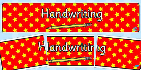Super Handwriting Display Poster