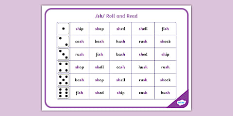 Initial /sh/ Sound Board Game