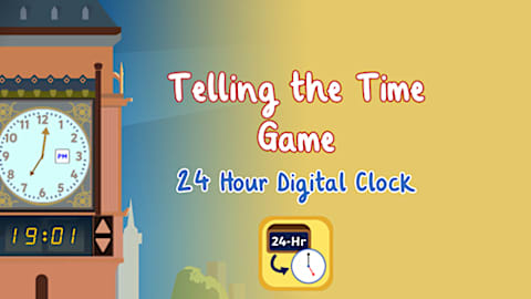 Telling the Time Maths Game: 12 Hour Digital and Analogue Clock