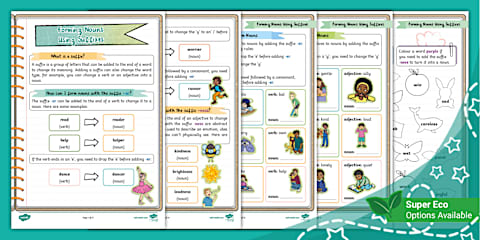 Summer-Themed Nouns, Verbs and Adjectives Colouring