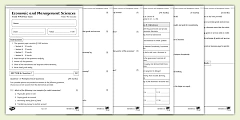 Grade 9 - EMS - Term 3 - Functions of a Business - Notes (CAPS Aligned)