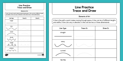 Art Skills: Types of Lines Poster