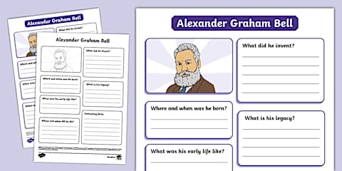 Alexander Graham Bell Fact File Template