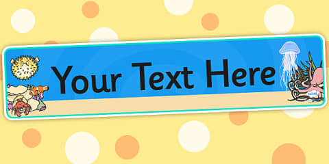 Sea Editable Display Banners