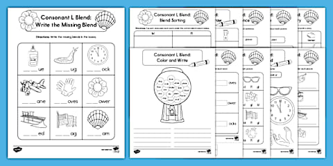 Consonant Blends Read and Write Activity Pack
