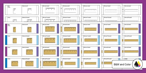 Second Grade Broken Ruler Differentiated Measurement Worksheet