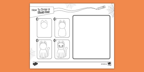How to Draw a Flying Cat Drawing Activity