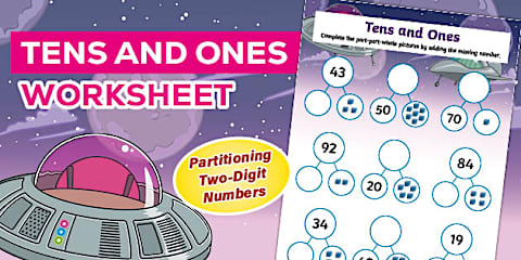 Year 2 Partitioning 2-Digit Numbers in Different Ways Activity Sheet