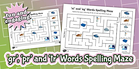 Verbs in Scots Spelling Maze Activity Sheets