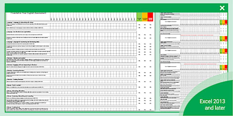 Australian Curriculum Year 1 English Assessment Spreadsheet