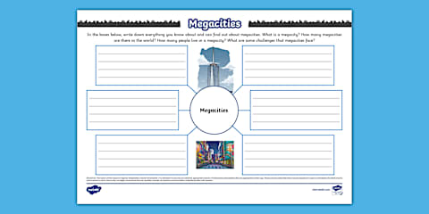 Megacities Word Search Worksheet