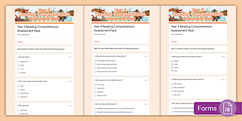Year 4 Reading Comprehension Assessment Pack