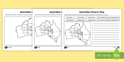 Australian Deserts Map