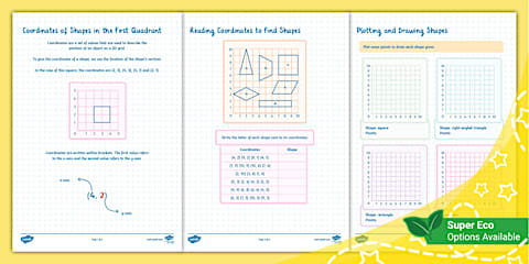 Plotting Coordinates (1st Quadrant) Exit Ticket