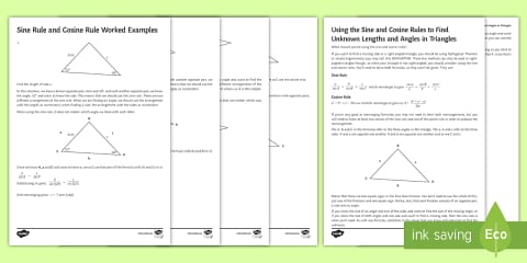 Exact Trigonometric Values Worksheet